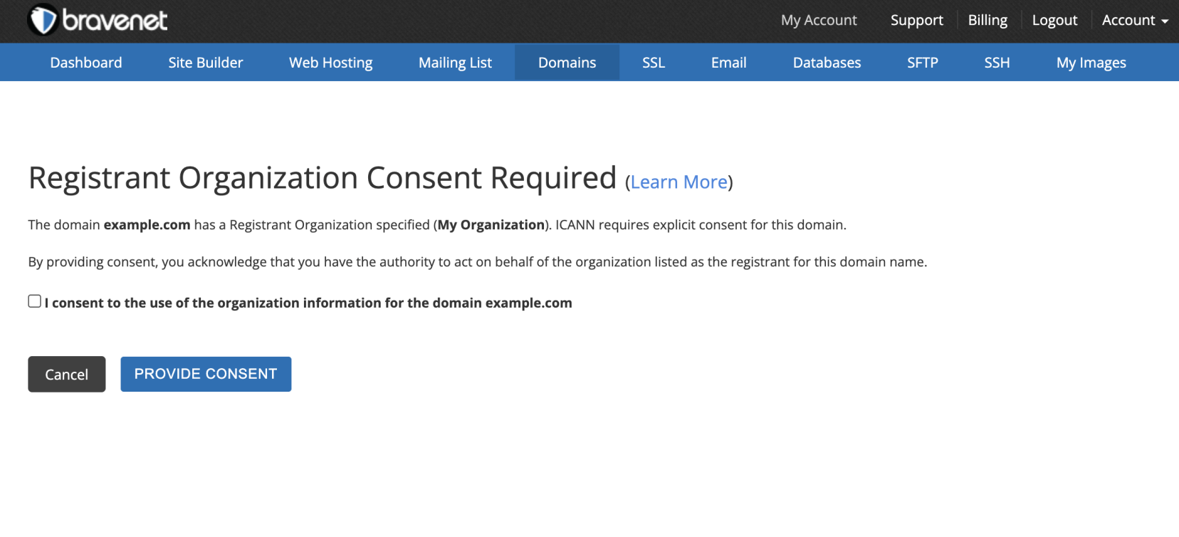 ICANN Domain Contact Policy Update - Bravenet Wiki